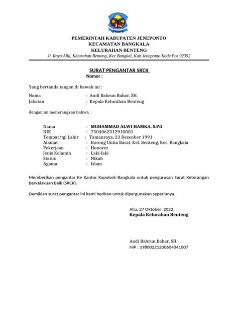Surat Pengantar Skck Pdf