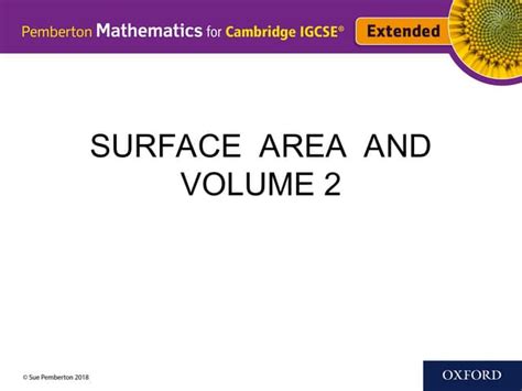 Igcse Surface Area And Volume 2 U5 S1 Ppt