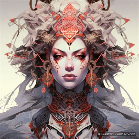 Ai创作图欧美画风 朋克风插画 女皇插画 东方女性东方人物 日本数码艺术 东方玄幻 欧美插画 Cg插画 抽象炫酷艺术图腾意境 Cg艺术 Cg绘画 Cgi艺术家 风格化3d美术 原创厚涂 原创