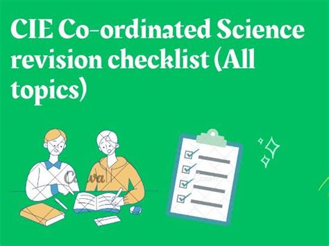 Cie Igcse Co Ordinated Science Revision Checklist All Topics Teaching Resources