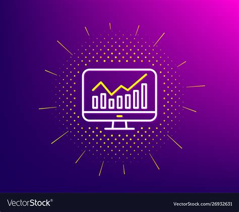 Statistics Line Icon Data Analysis Sign Royalty Free Vector