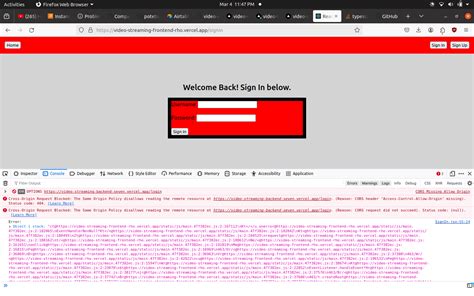 getting cors error despite correct link in the backend and getting