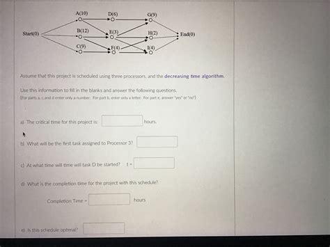Solved Assume That This Project Is Scheduled Using Three