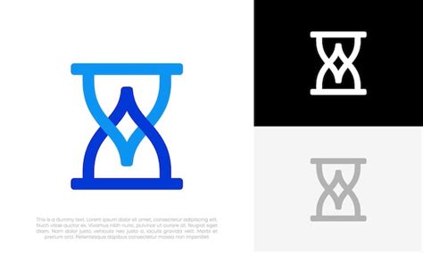 모래 시계 로고 디자인 벡터 프리미엄 벡터