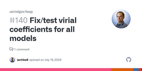 Fixtest Virial Coefficients For All Models · Issue 140 · Usnistgovteqp · Github