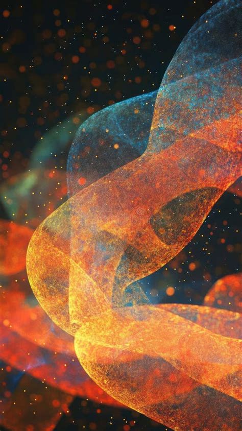 Abstract Waves Of Vibrant Colors Creating A Dynamic Visual Flow Stock Illustration