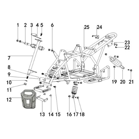 funbikes excite 1000w mini quad front number board bracket bolt