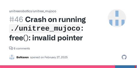 Crash On Running ` Unitree Mujoco` Free Invalid Pointer · Issue