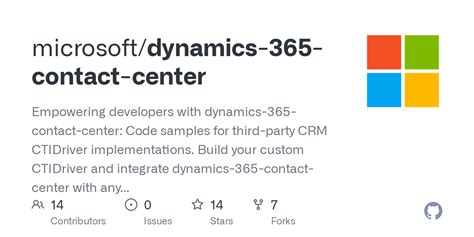Github Microsoftdynamics 365 Contact Center Empowering Developers With Dynamics 365 Contact
