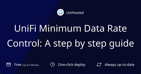 Unifi Minimum Data Rate Control