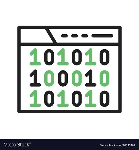 Binary Code Icon Image Royalty Free Vector Image