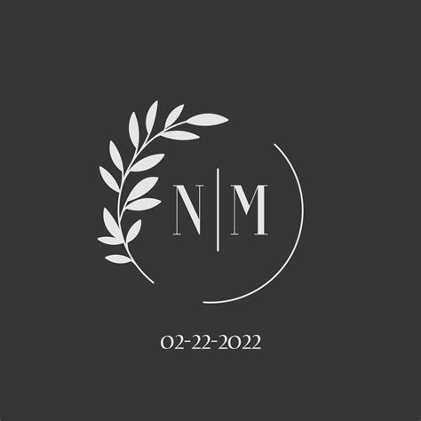 Initial Letter Nm Wedding Monogram Logo Design Inspiration 15611275