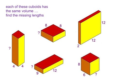 cuboid volumes and surface area geometry lessons teaching math