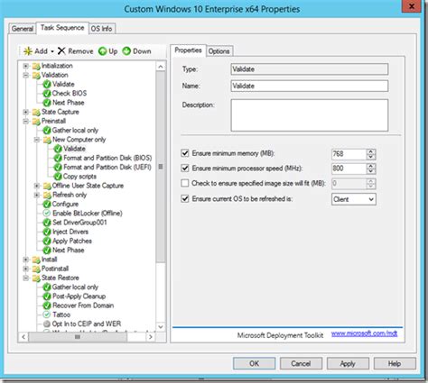 Os Deployment Using Mdt Inside The Validation Step The Deployment Bunny