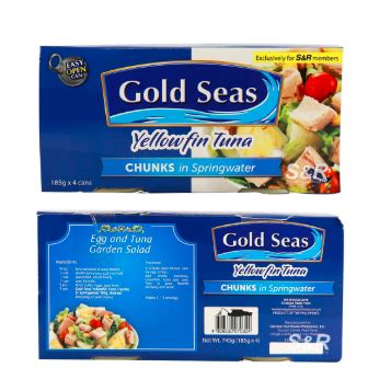 Gold Seas Yellowfin Tuna Chunks In Springwater 4 Cans Shopee