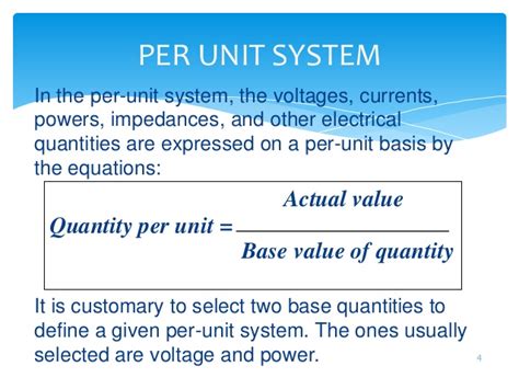 Electrical And Electronics Study Portal All About Per Unit System