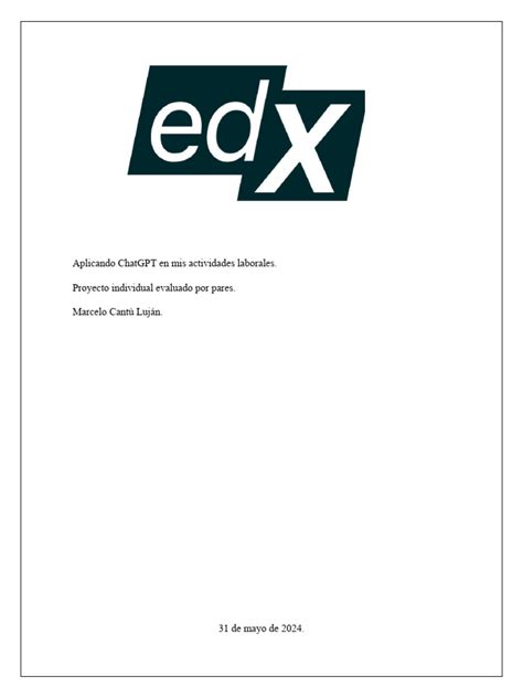 Aplicando Chatgpt En Mis Actividades Laborales Pdf Interfaz De