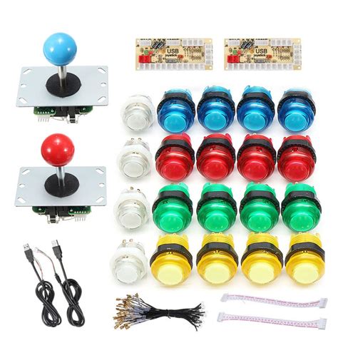 2 Players Diy Arcade Joystick Kits With 20 Led Arcade Buttons 2