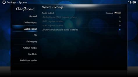 Settings System XBMC Xbox
