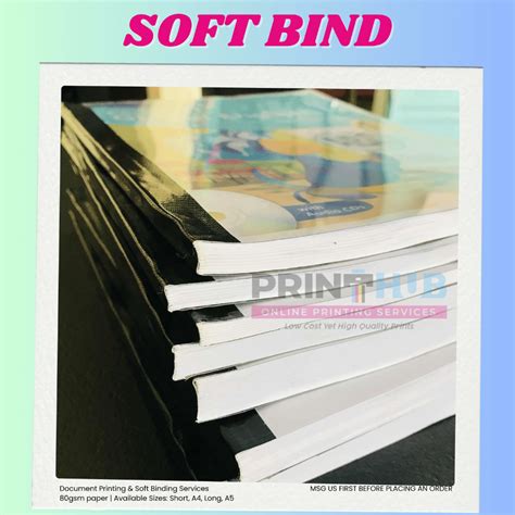 Soft Bind Book Binding Services Only Print Not Yet Included