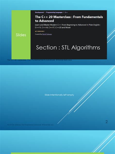 Section Stl Algorithms Slides Pdf C Programming Paradigms