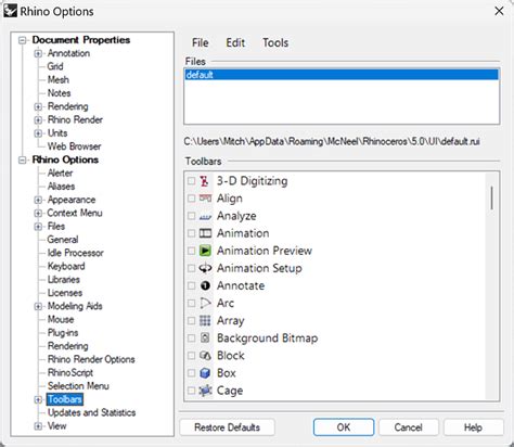 Problem Importing Customized Toolbar Rhino Mcneel Forum