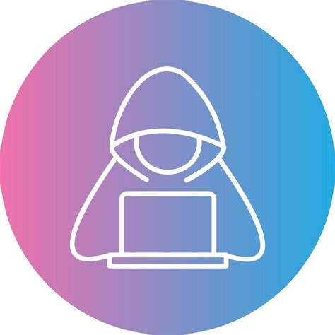 Hacker Line Gradient Circle Icon 43440597 Vector Art At Vecteezy