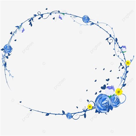 칠석 푸 른 장미 상 큼 심 플 테두리 일러스트 요소 칠석 경계 파란 장미 테두리 원소 Png 일러스트 및 Psd 이미지 무료 다운로드 Pngtree