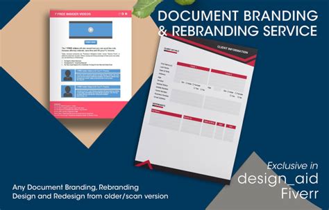 Do Rebranding Branding Any Document Design By Design Aid Fiverr