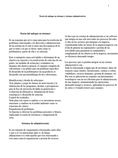 Enfoque De Sistemas Pdf Business Software