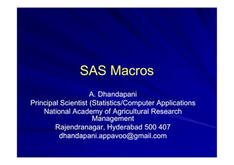 21 Sas Macros