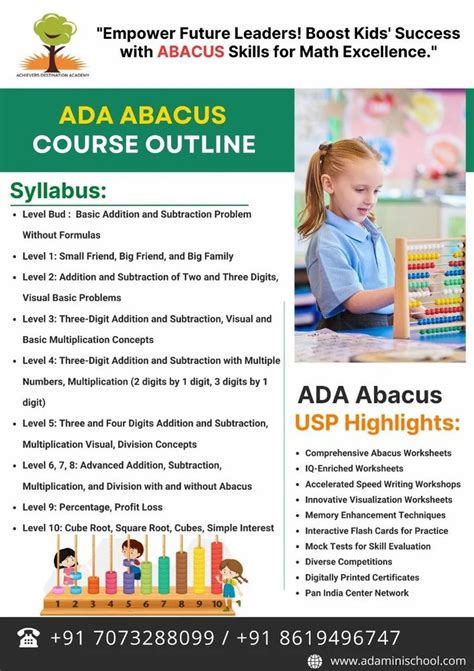 Ada Abacus Classes In Bajrang Nagar Kota At Rs 999month In Hyderabad