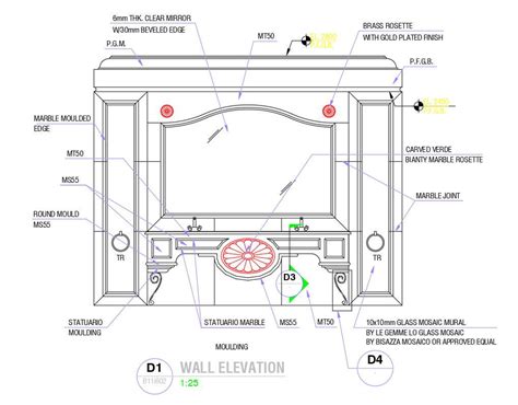 Modern Wall Elevation Design In Detail Autocad 2d Drawing Dwg File Cad File