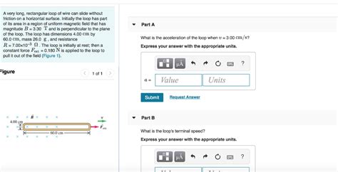 Solved A Very Long Rectangular Loop Of Wire Can Slide