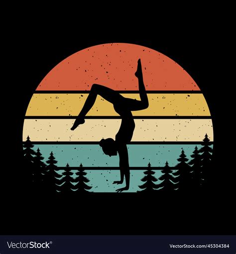 Funny Gymnast Vintage Gymnastics T Shirt Design Vector Image