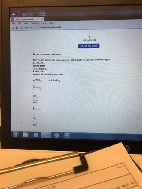 Solved How Many Moles Are Contained In Each Number Of Grams