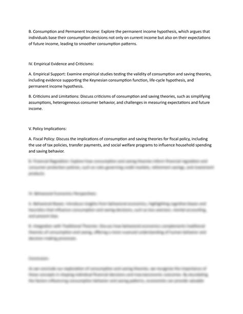 Solution Unveiling Theories Of Consumption And Saving Behavior Studypool