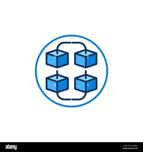 Block Chain Vector Concept Creative Circle Shaped Icon Cryptocurrency
