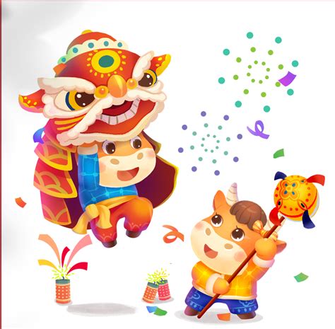 卡通舞狮素材 卡通舞狮模板 卡通舞狮图片免费下载 设图网