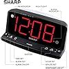 Amazon Com Sharp LED Digital Alarm Clock Simple Operation Easy To See Large Numbers Built