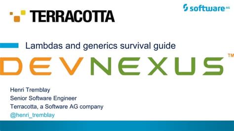 Generics And Lambda Survival Guide Devnexus 2017 Pptx Programming