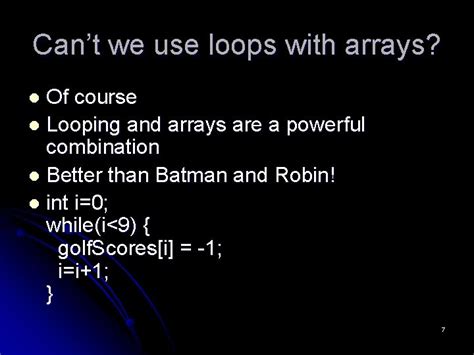 Why Arrays Are Cool 4252007 1 Contiguous Memory