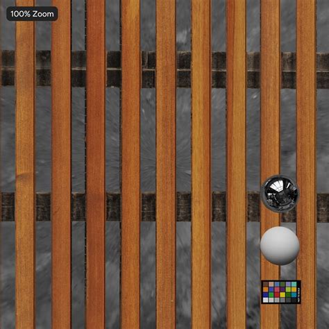 Slatted Wood Cladding Texture Warm Brown Poliigon