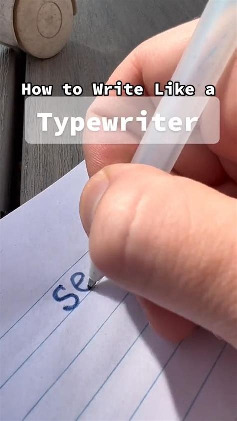 Heres A Quick Tutorial For Writing In A Typewriter Writing Inspiration Hand Lettering