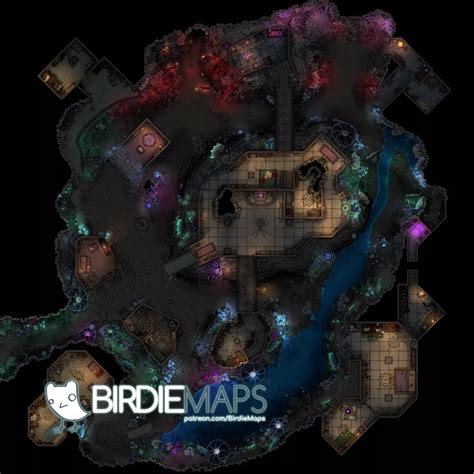 Free Underdark Cave Keep 50x50 Rbattlemaps