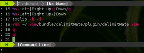 Vim Tip Command History Buffer Example