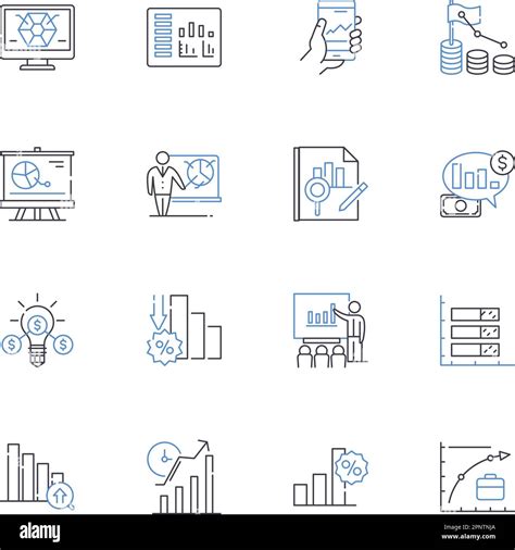 Time Series Analysis Line Icons Collection Trend Forecasting