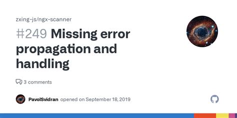Missing Error Propagation And Handling Issue Zxing Js Ngx Scanner GitHub