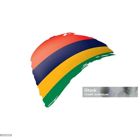 모리셔스 플래그 흰색 배경에 벡터 일러스트 레이 션 0명에 대한 스톡 벡터 아트 및 기타 이미지 0명 기 디자인 Istock