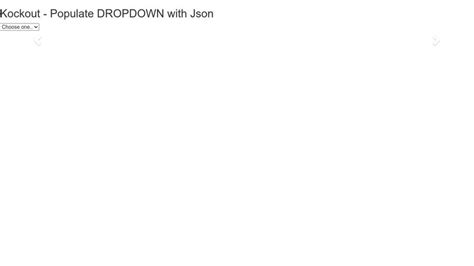 Ko Populate Select Dropdown From Json